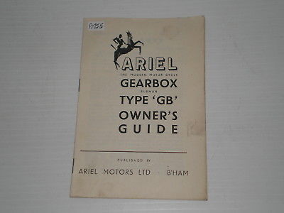 ARIEL GB Type Gearbox Burman Owner's and repair Guide #A755 – Pro ...
