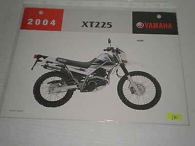 YAMAHA XT225 2004 Dealer's Information Sheet #180 – Pro-Formance Cycle