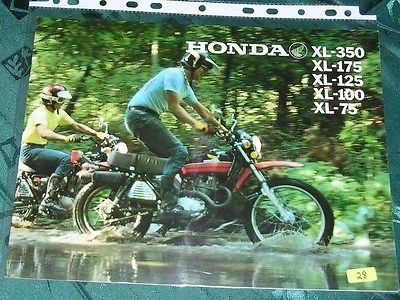 HONDA XL75 XL100 XL125 XL175 XL350 1979 Sales Brochure #28 – Pro ...