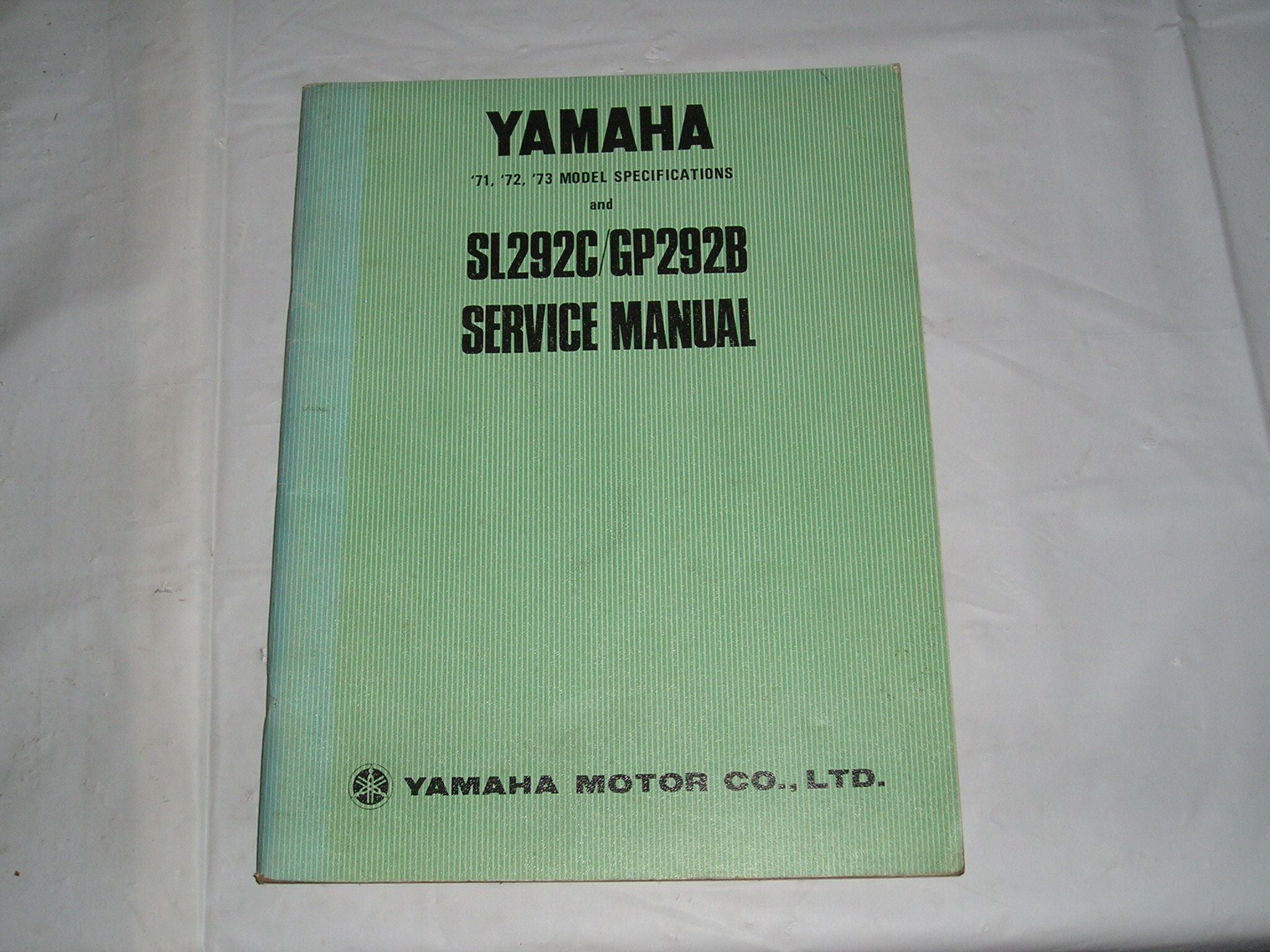 YAMAHA SL292 C & GP292 B 1971-1973 Model Specifications & Service Manu ...
