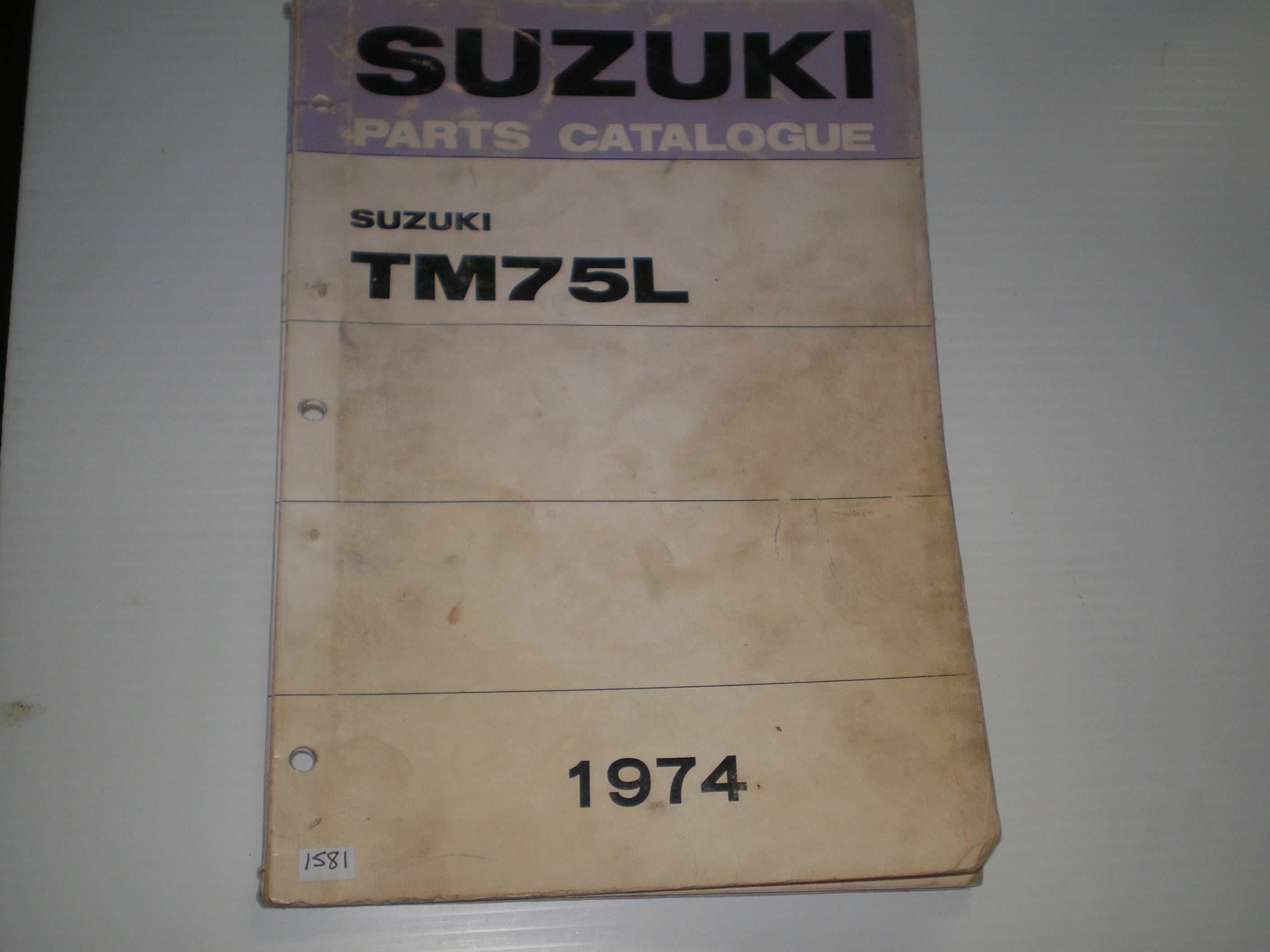 SUZUKI TM75 L Mini Cross 1974 Parts Catalogue #1581 – Pro-Formance Cycle