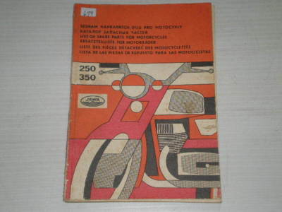CZ JAWA Motorcycle 250 350 1974 Spare Parts List #A715 – Pro-Formance Cycle
