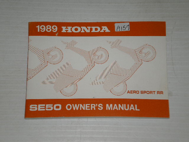 HONDA SE50 Aero Sport RR 1989 Owner's Manual 00X32-GR1-6100 32GR1610 ...