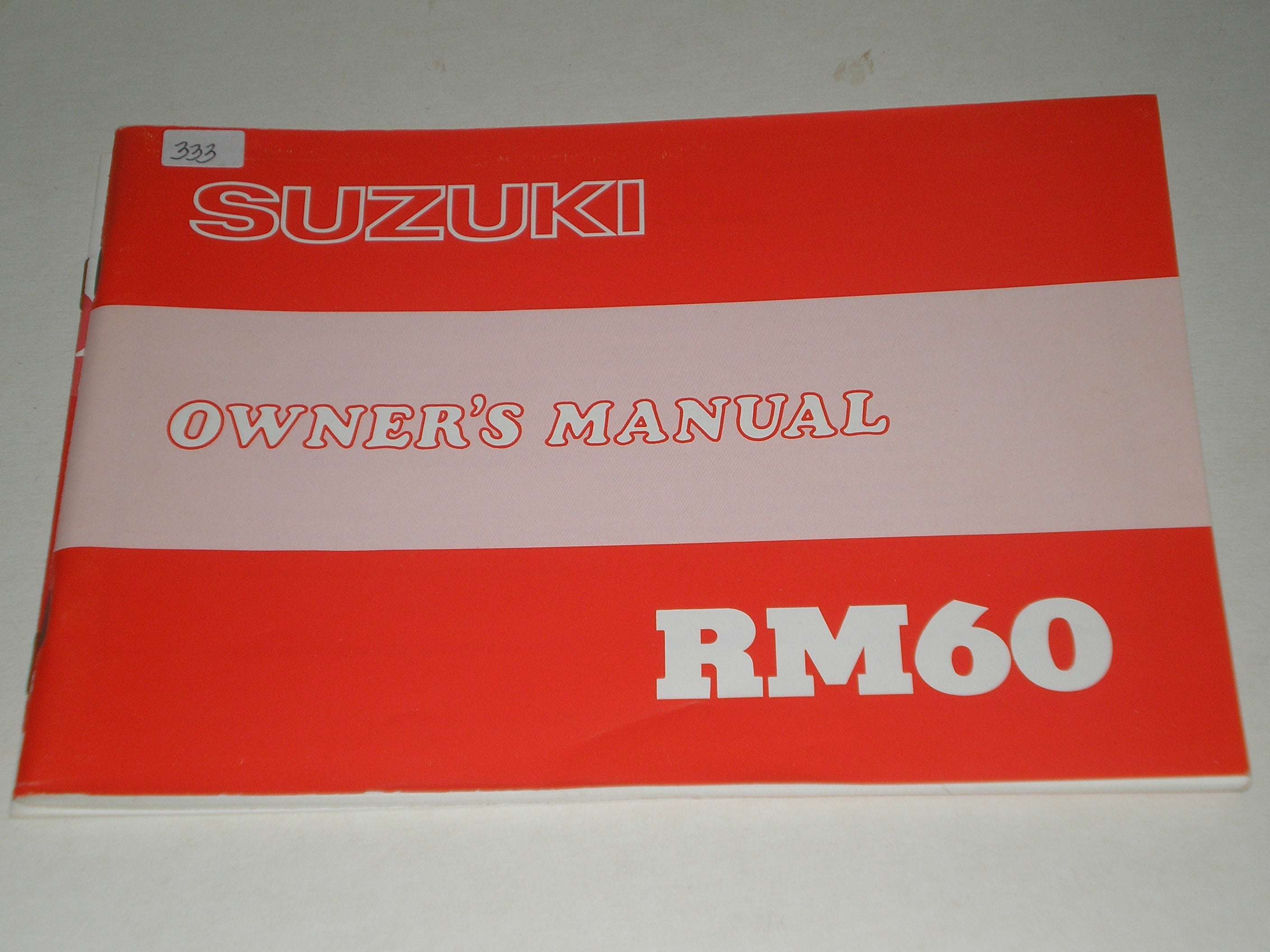 SUZUKI RM60 1979 Owner's Manual #A333 – Pro-Formance Cycle