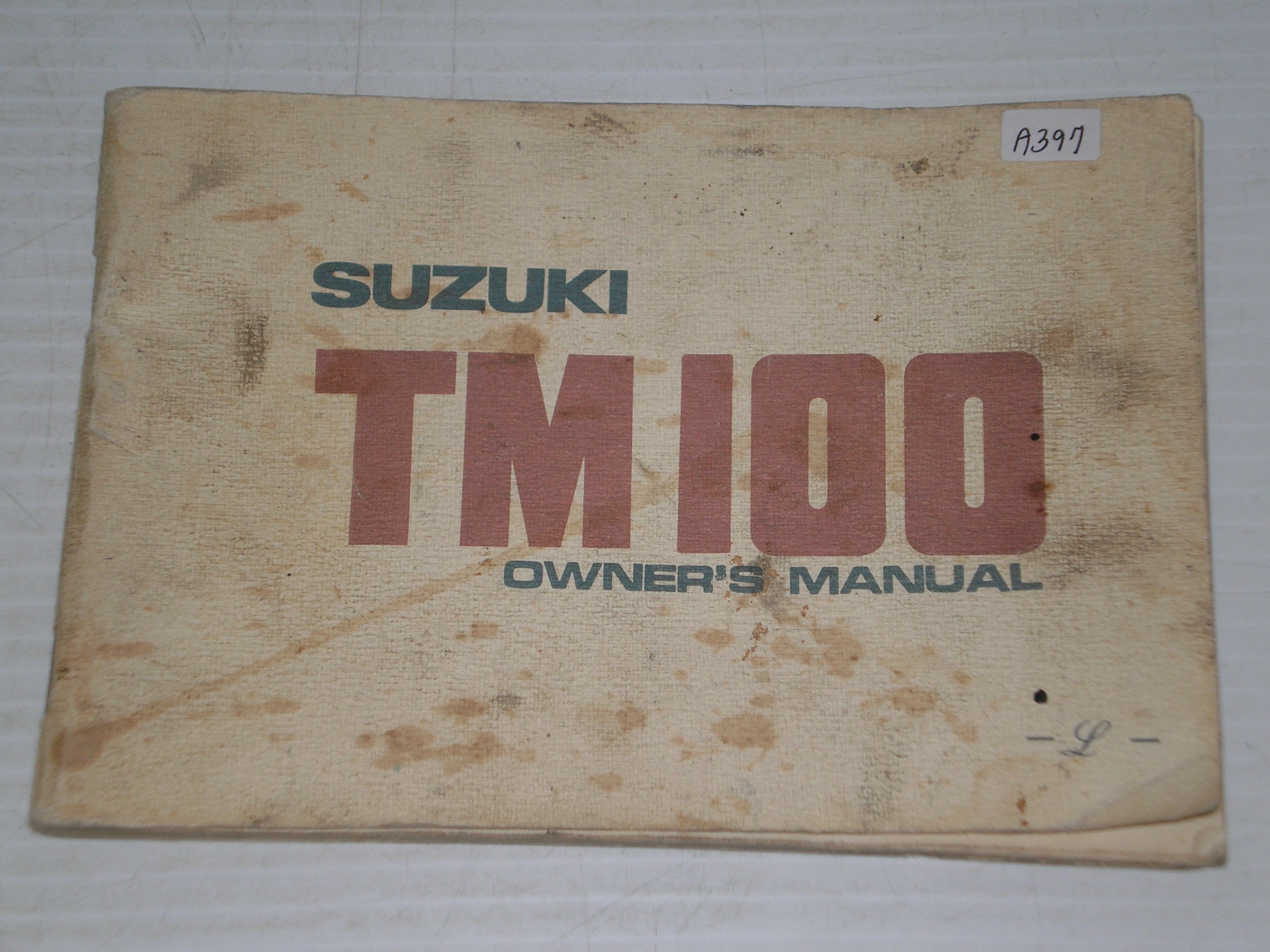 SUZUKI TM100 1974 Owner's Manual #A397 – Pro-Formance Cycle