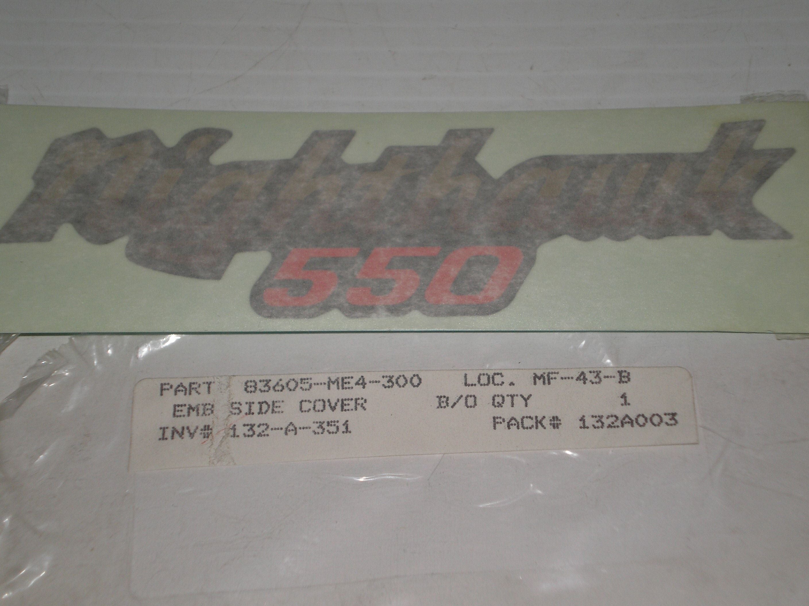 HONDA CBX550 Frame Side Cover Decal Emblem 83605-ME4-300 – Pro-Formance ...