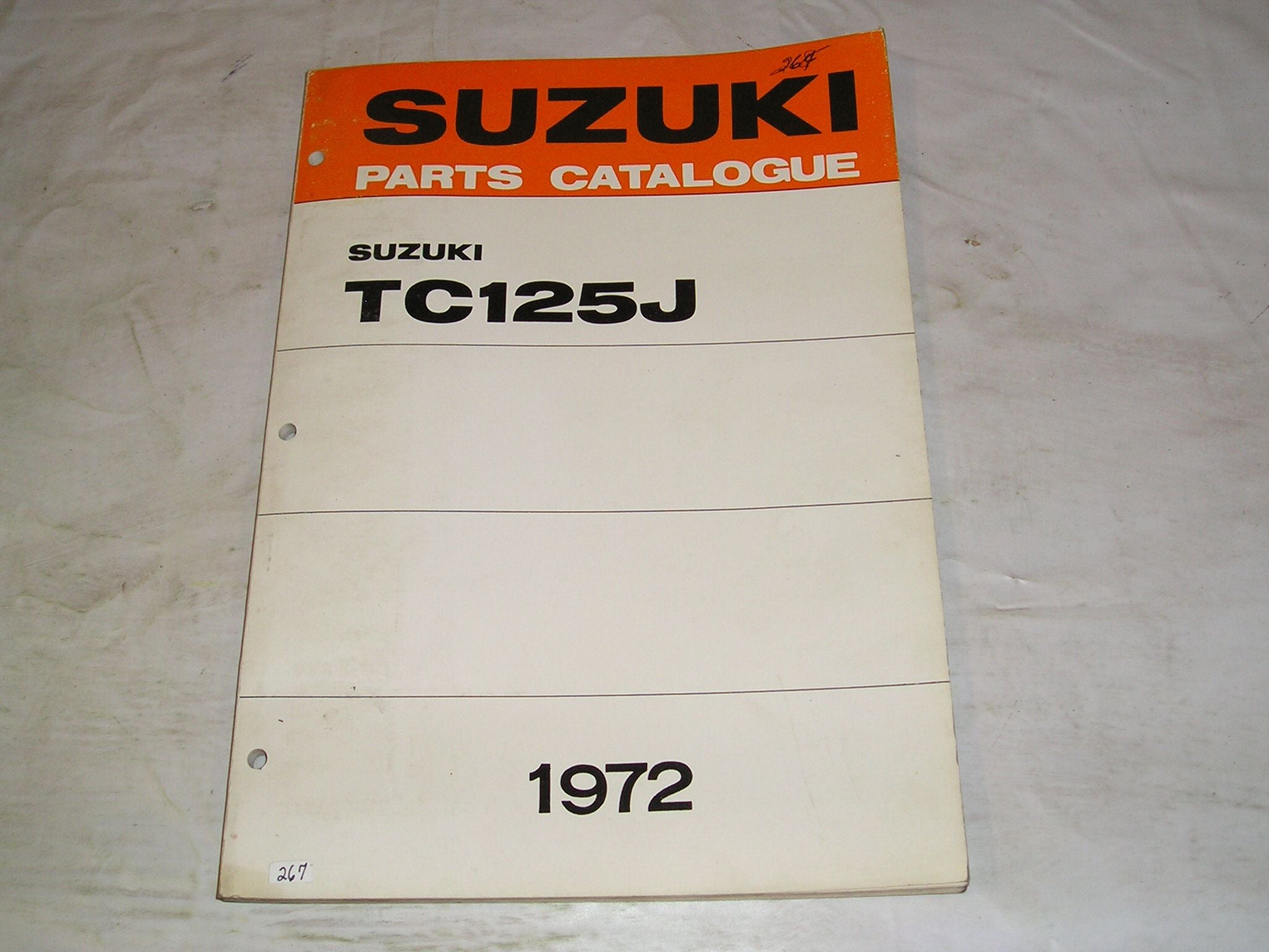 SUZUKI TC125 J 1972 Factory Parts Catalogue #267 – Pro-Formance Cycle